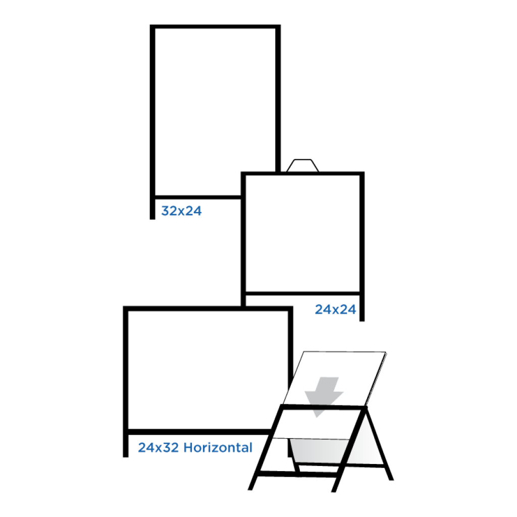 Metal A frames - Horizontal - Kelly Signs Ottawa