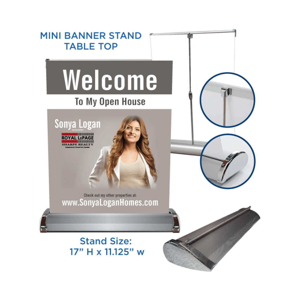 MINI BANNER STAND TABLE TOP - Kelly Signs Ottawa